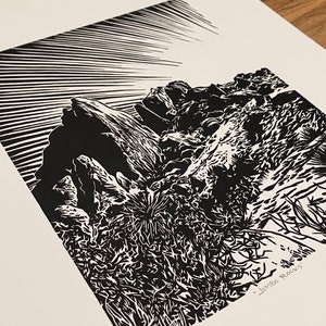 Jumbo Rocks Linocut Print - Etsy