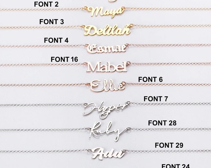 Personalized Name Necklaces, Personalized Name Necklaces , Script Name ...