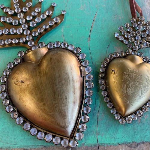 Jeweled Sacred Heart Box - Etsy