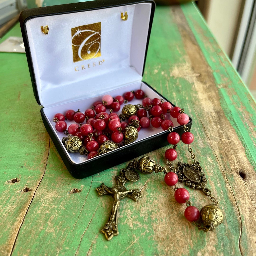 Ruby Mantle of Mary Rosary - Etsy