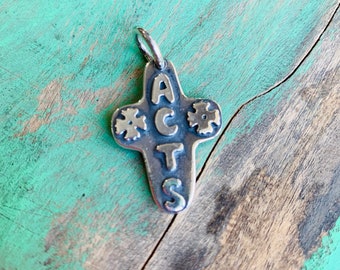 BULK 6 Acts Cross Pendant Holy Spirit Gold by TIJC SP1673B - Etsy