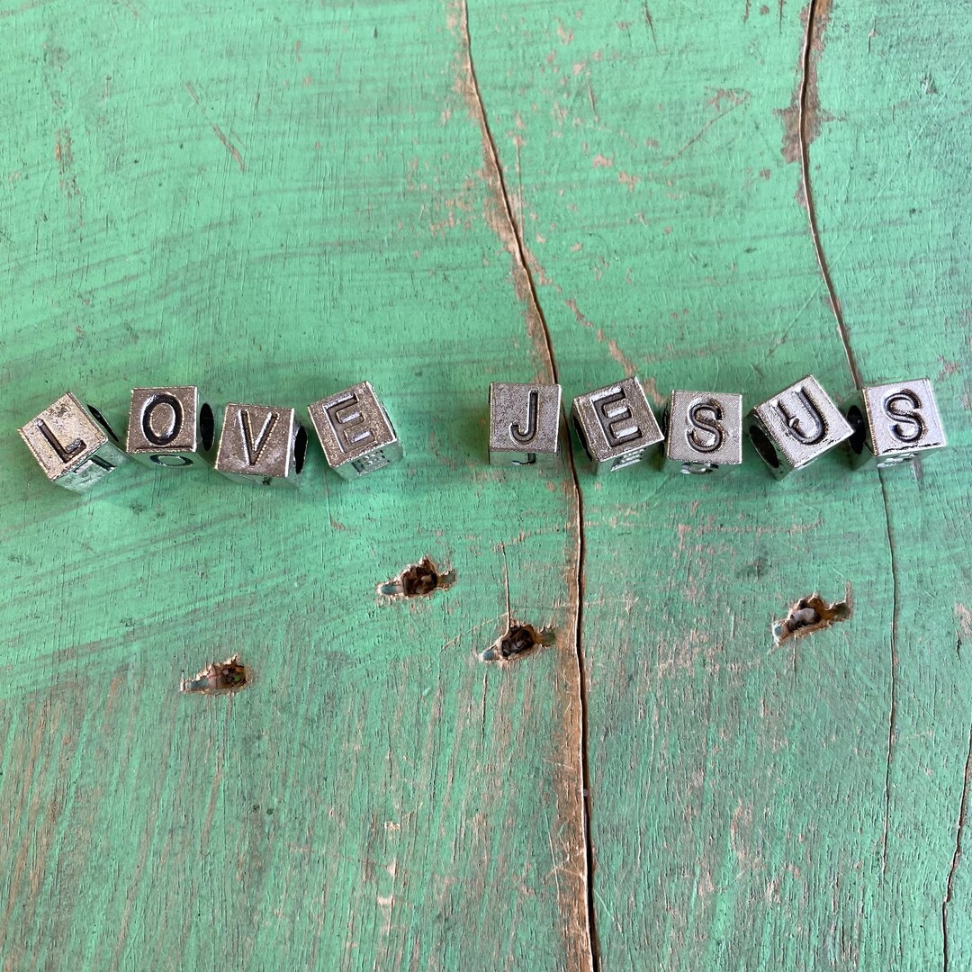 Cube Medal Alloy Alphabet Beads - Etsy