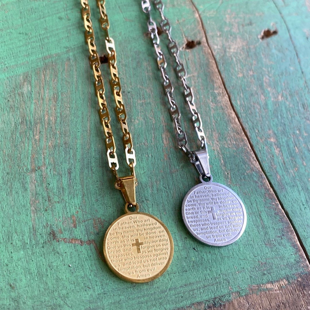 Our Father Prayer Necklace - Etsy