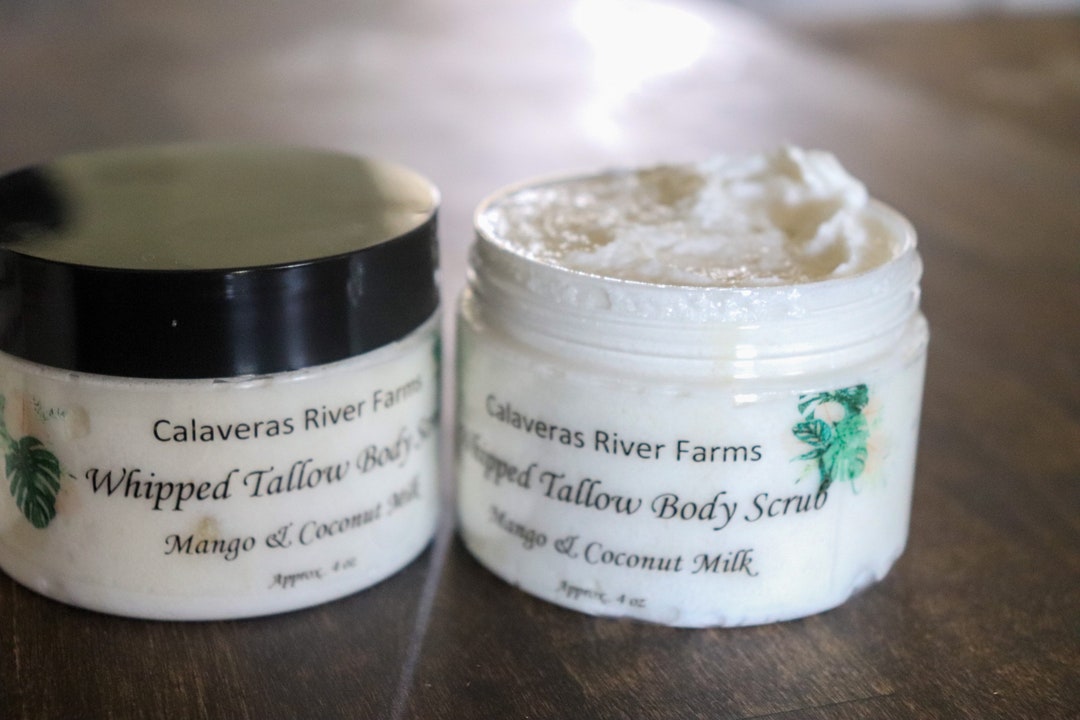 Whipped Tallow Scrub for Face and Body L Whipped Body Scrub L Skin ...