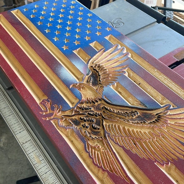 American Flag Cnc File - Etsy