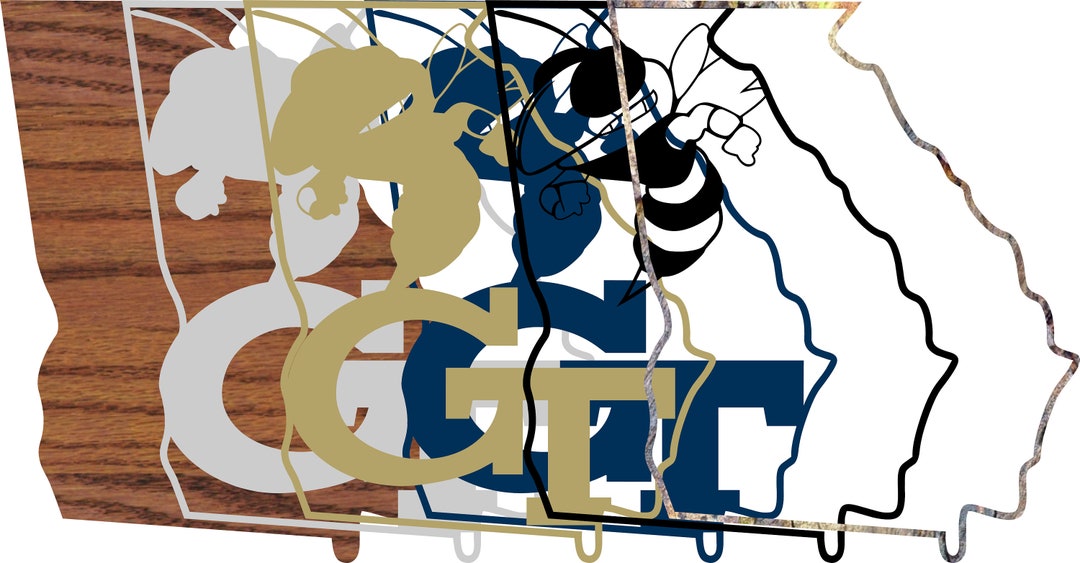 GA Tech Laser Cut File 3D Layered Wall Art - Etsy