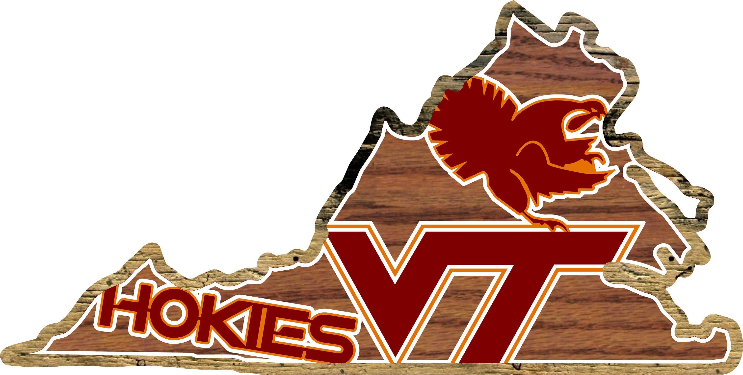 Virginia Tech Hokies State Outline Cut File - Etsy