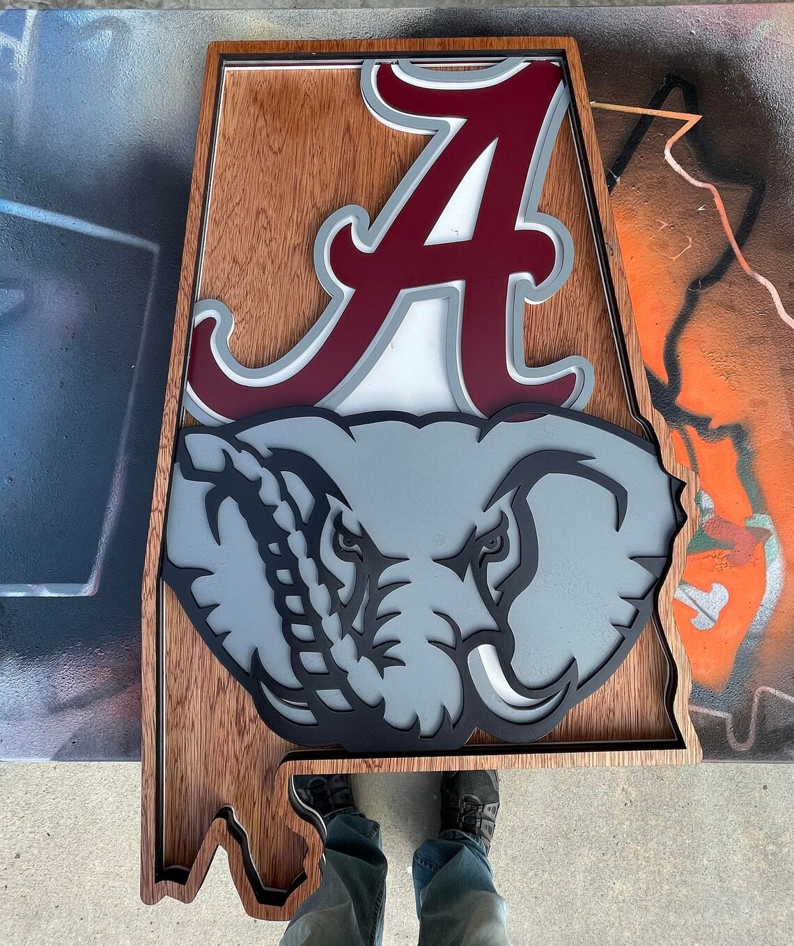 Alabama Roll Tide Laser Cut 3D Layered Wall Art - Etsy