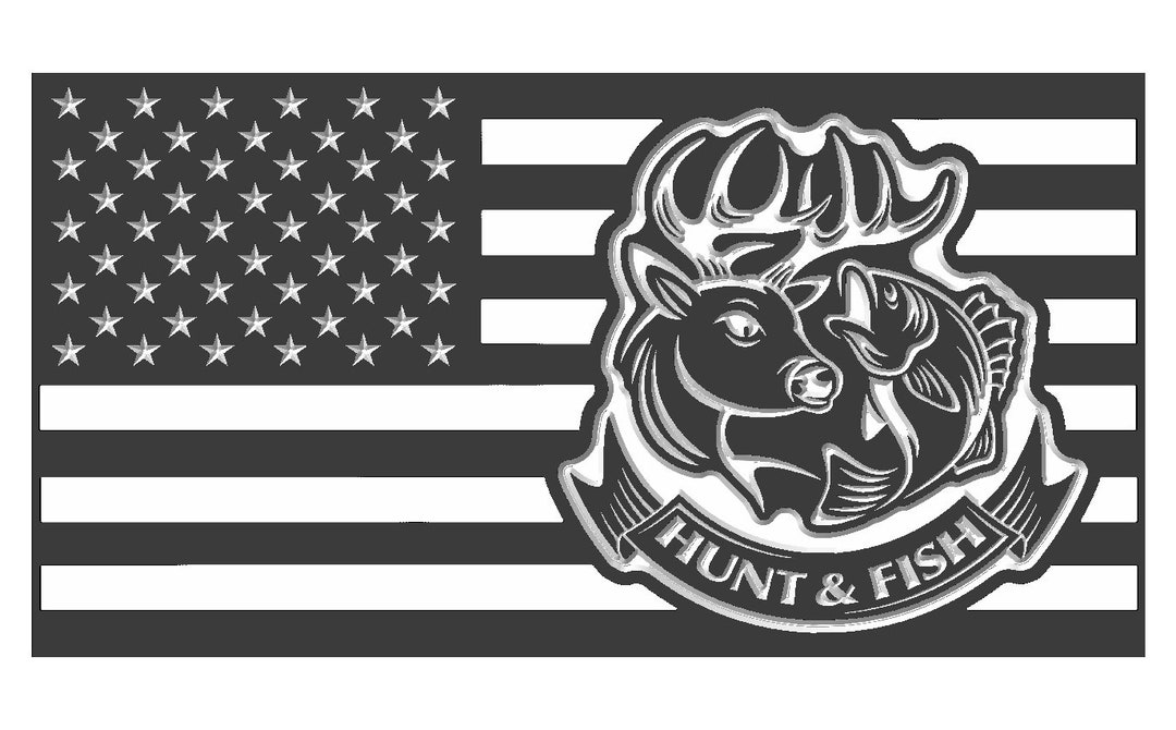 Hunt and Fish Flag - Etsy