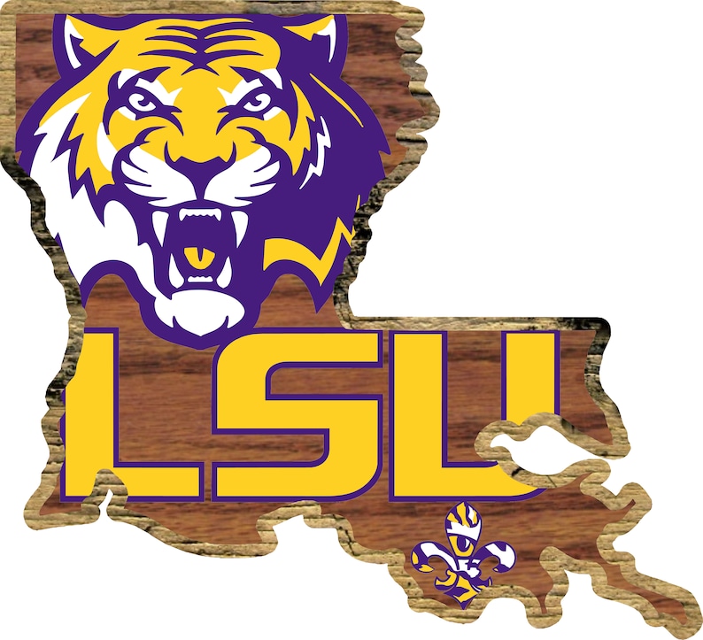 LSU Tigers Laser Cut File 3D Layered Wall Art - Etsy