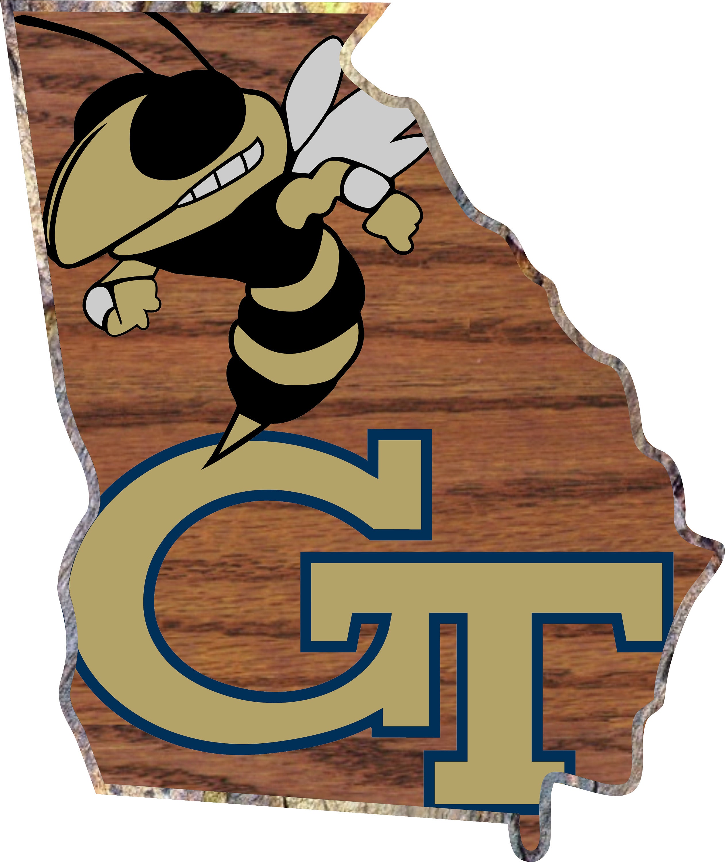 GA Tech Laser Cut File 3D Layered Wall Art - Etsy