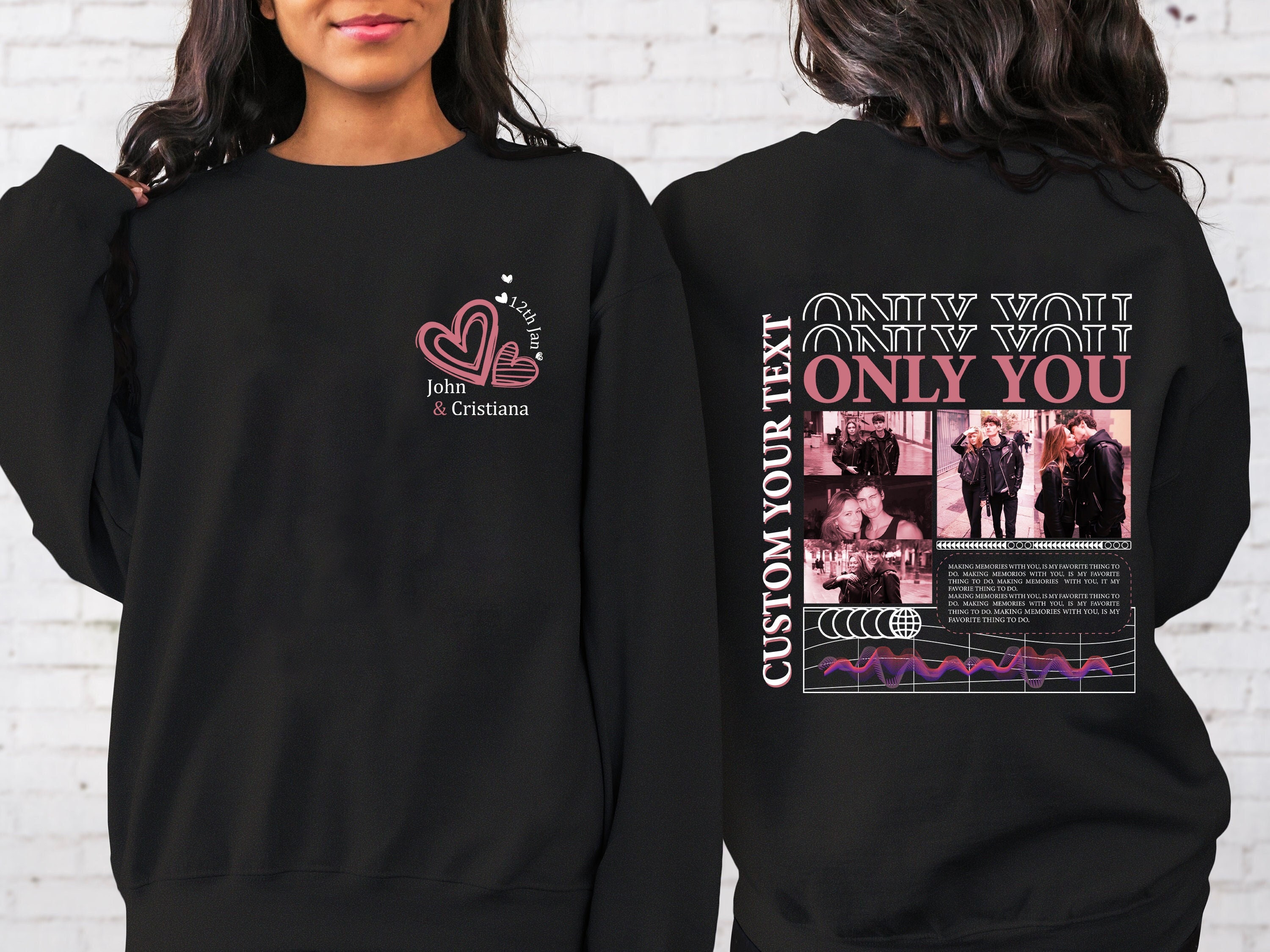 Digital File | Only You Girlfriend PNG, Only You Shirt With Photo, Girlfriend Collage PNG ...