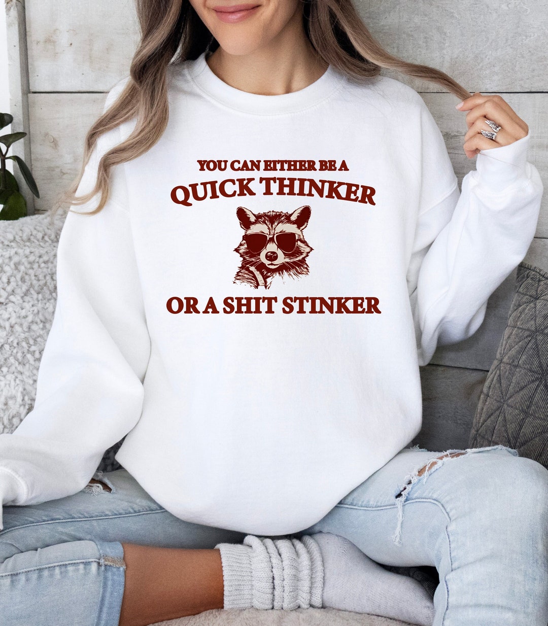 Digital File | Are You A Quick Thinker or a Shit Stinker, Retro Cartoon ...