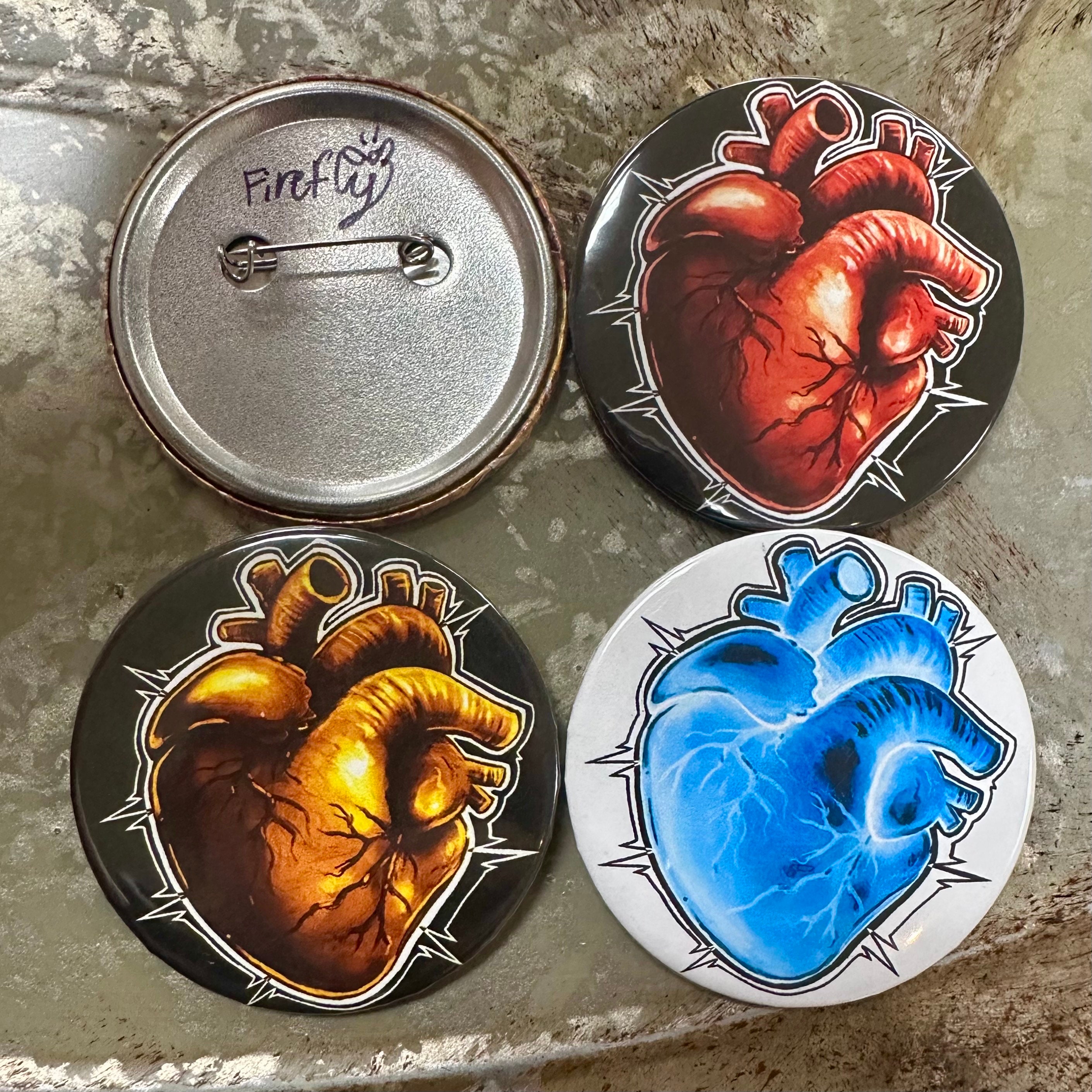 Big Human Heart Button - Etsy