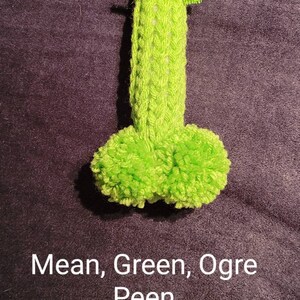 Shrek Peens: Hand Knit Plush Peen Pals | Etsy