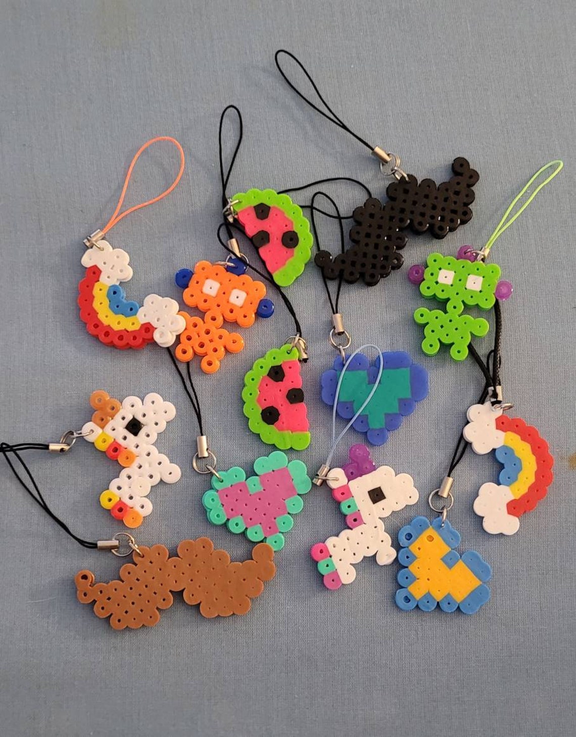Various Perler Bead Keychains/ Phone Charms/ Magnets - Etsy