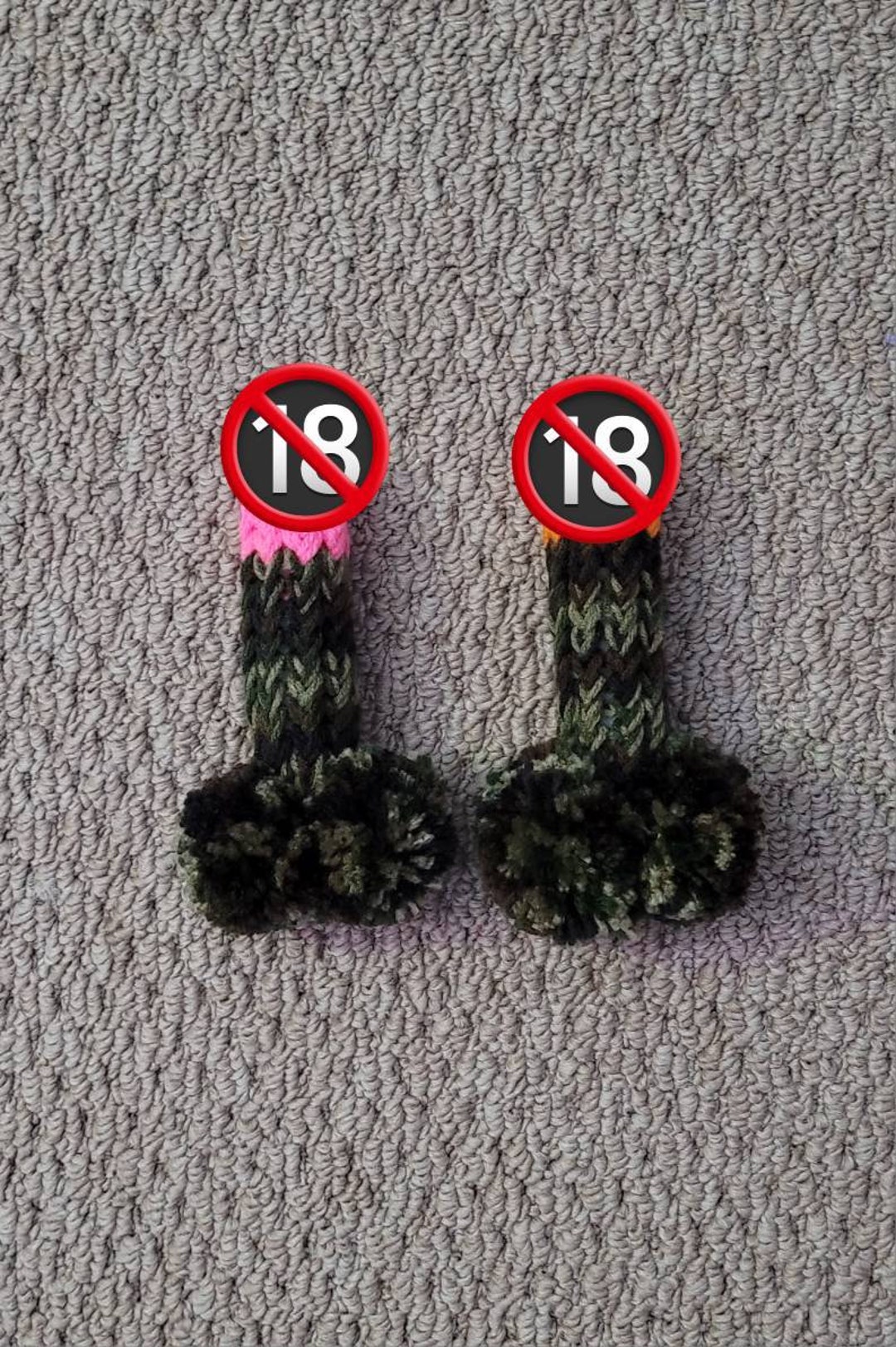 Camo Cock: Hand Knit Plush Peen Pal - Etsy