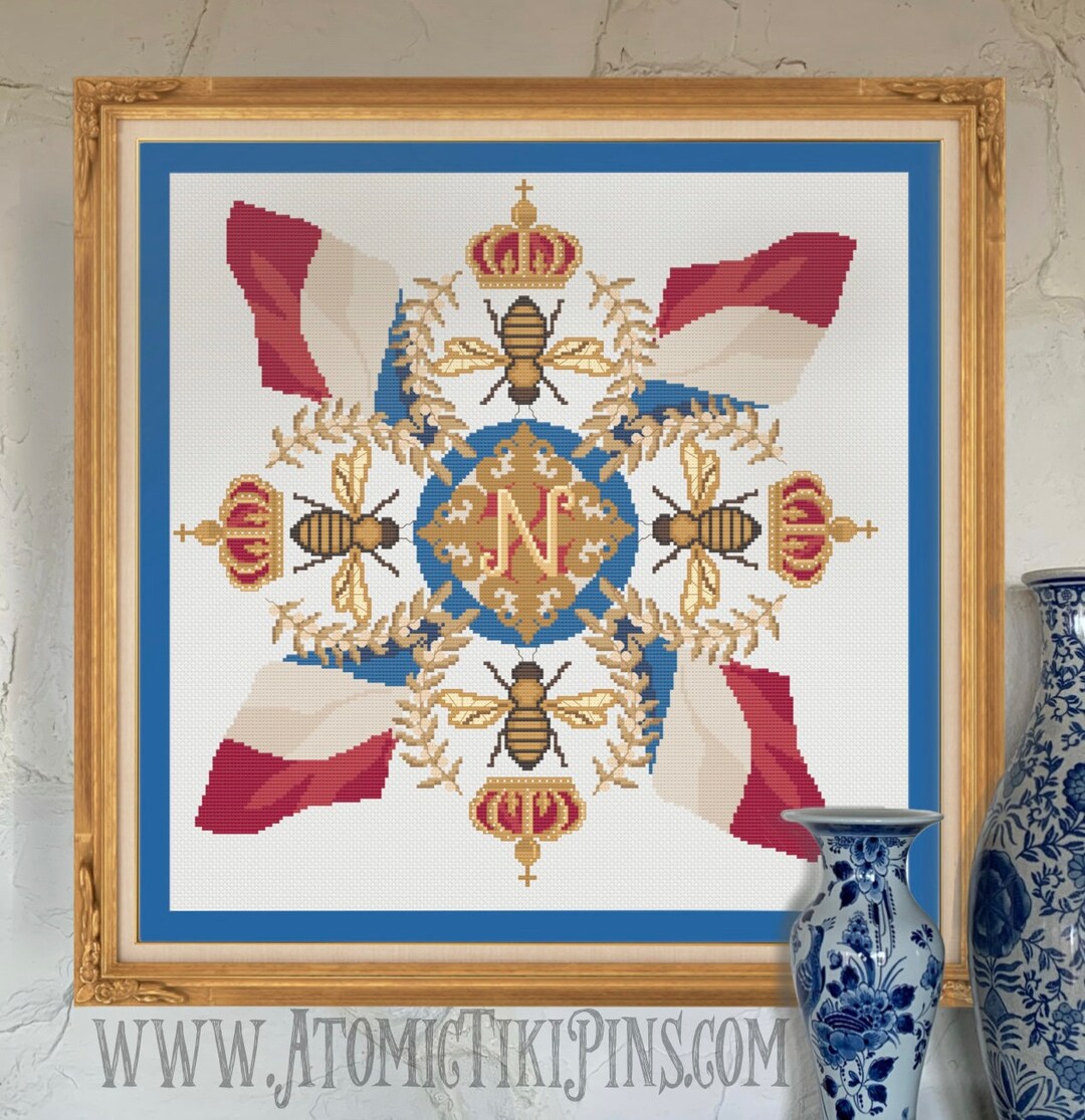 France’s Napoleon Symbol Mandala Cross Stitch Pattern PDF - Etsy