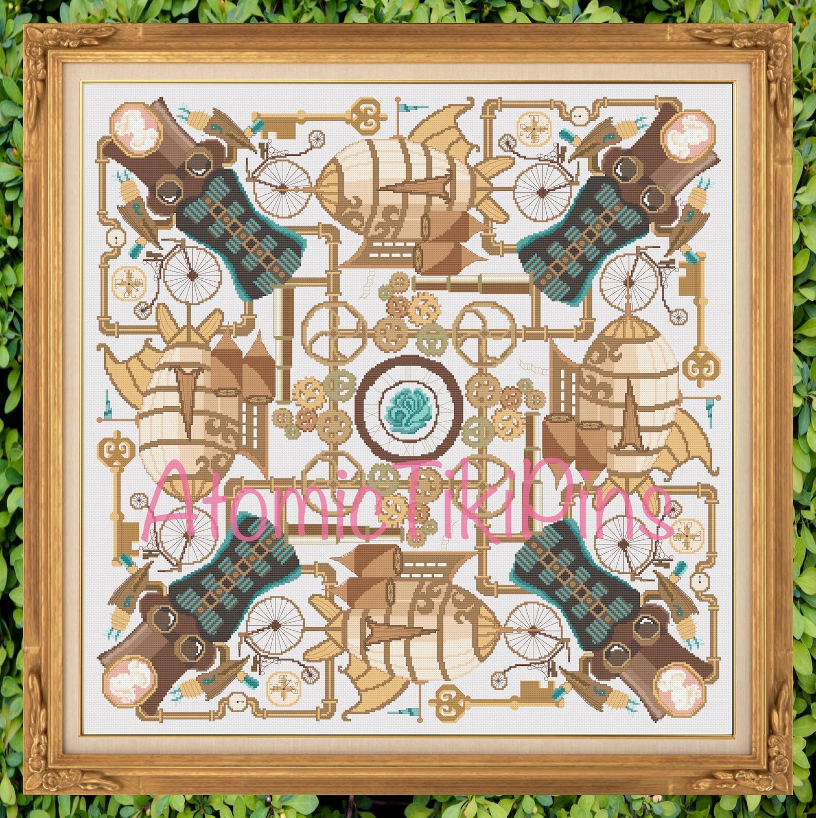 Steampunk Mandala Cross Stitch/ Needlepoint Chart - Etsy
