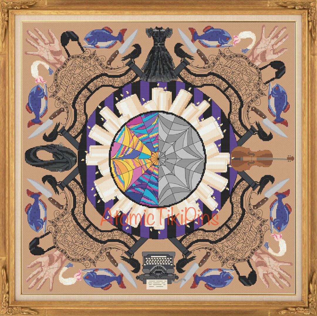 Spooky Academy Mandala Cross Stitch Pattern - Etsy