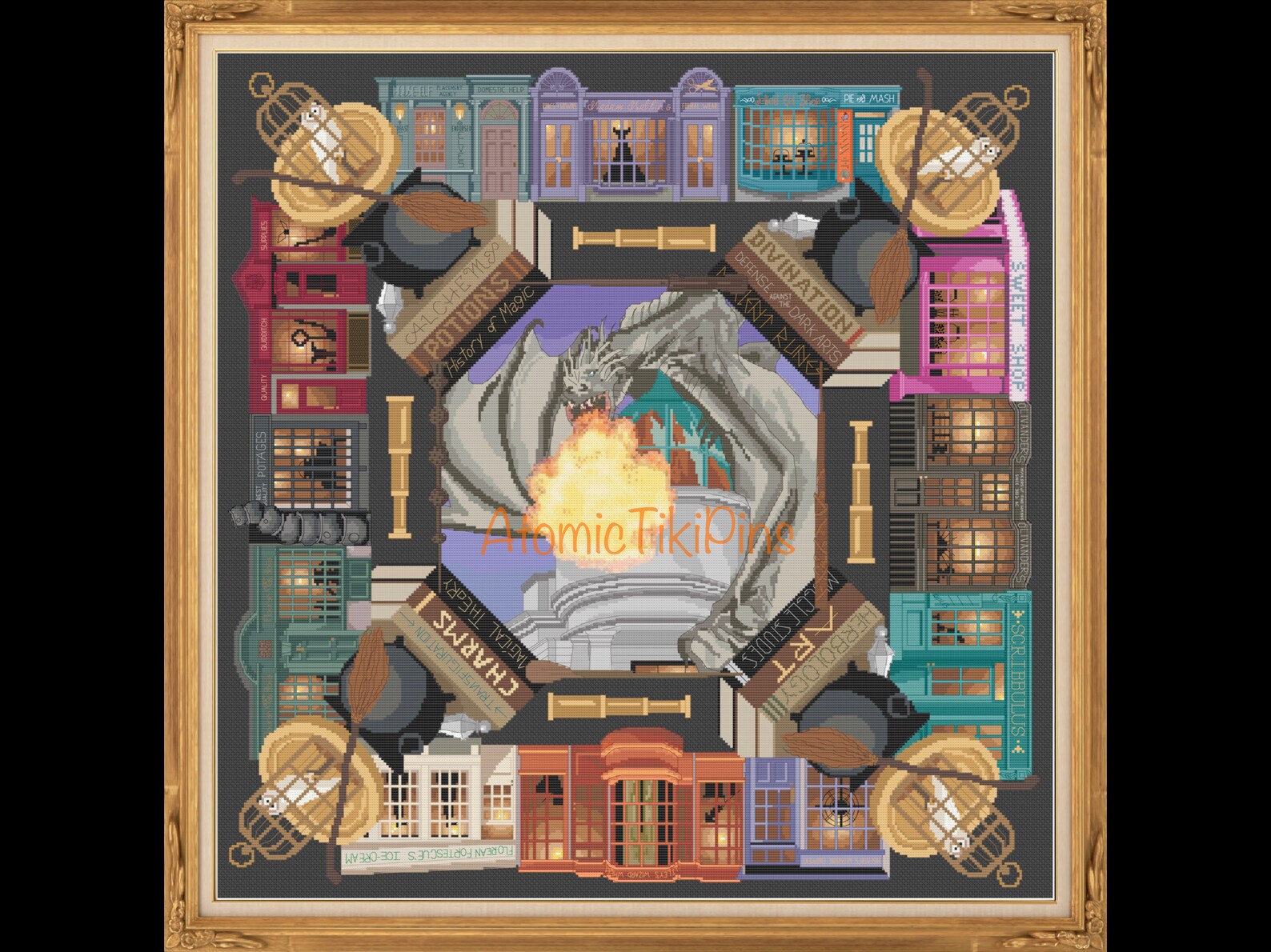 Cross Stitch Pattern: Wizard Alley Mandala - Etsy