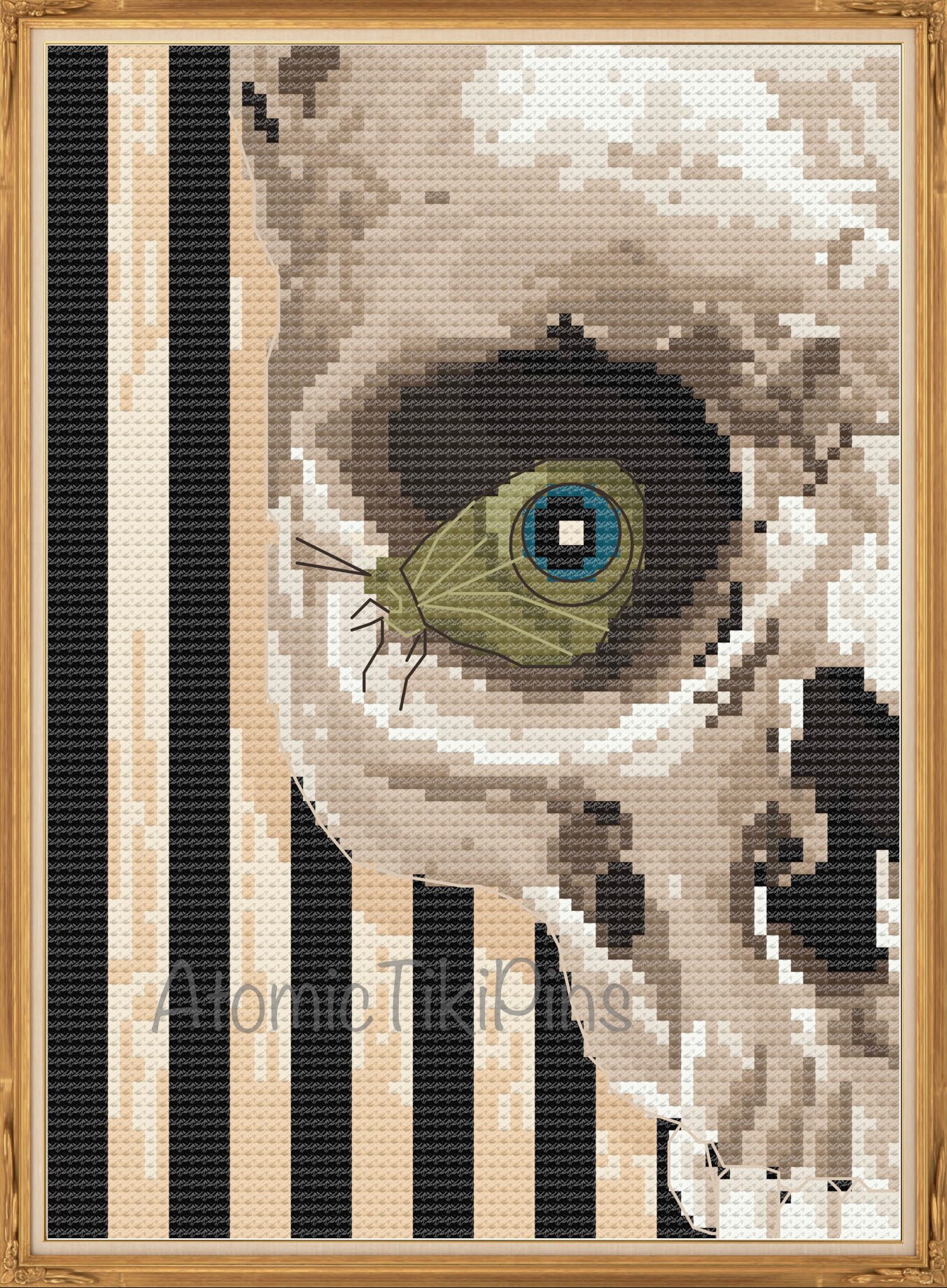 Dream Block Halloween Skeleton Eye Cross Stitch Pattern - Etsy
