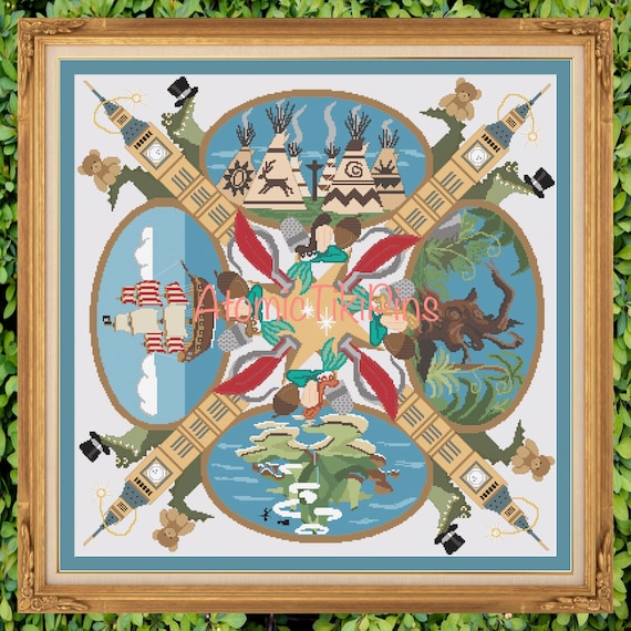 Peter Pan Mandala Cross Stitch/ Needlepoint Pattern | Etsy