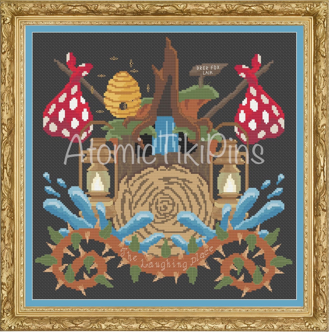 Log Ride Attraction Crest Cross Stitch Pattern - Etsy