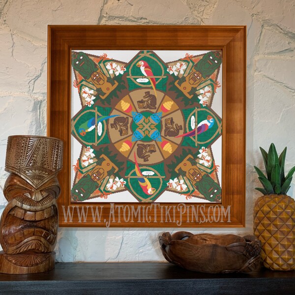 Tiki Room Cross Stitch - Etsy