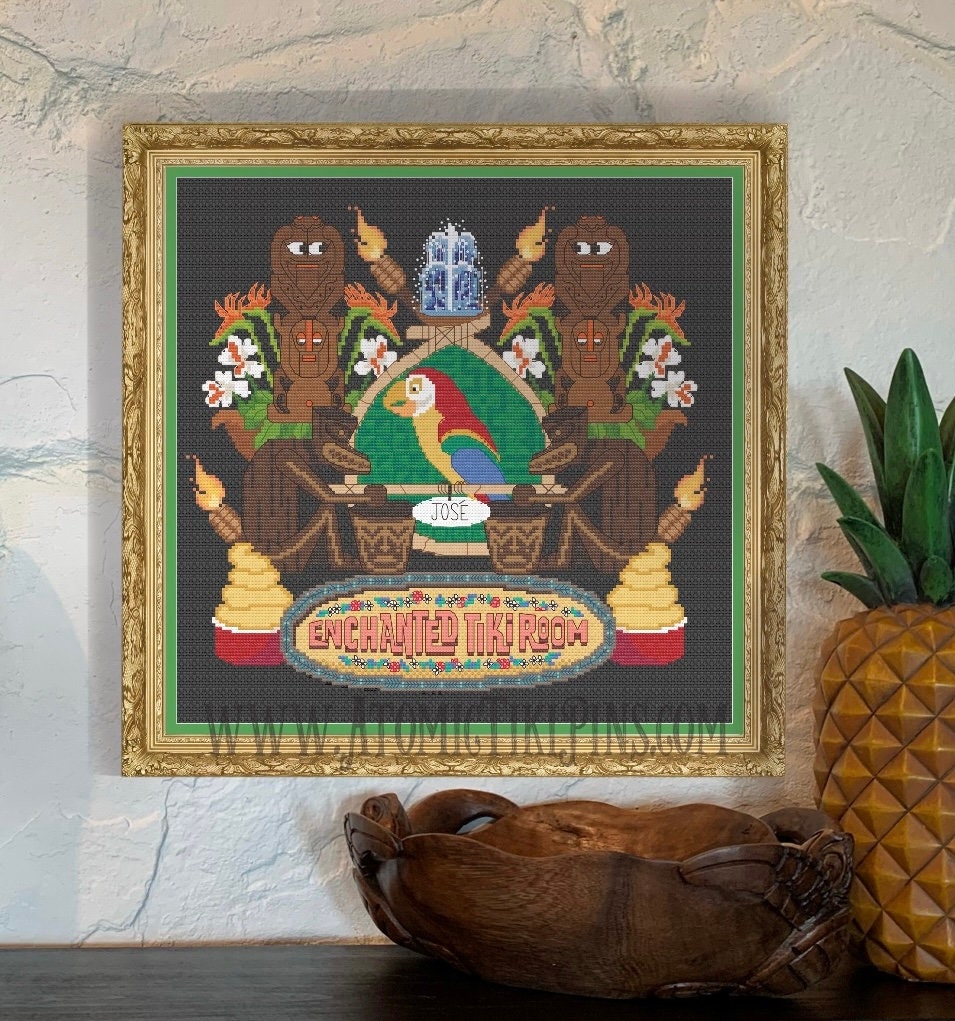Cross Stitch Pattern: Tiki Attraction Crest - Etsy