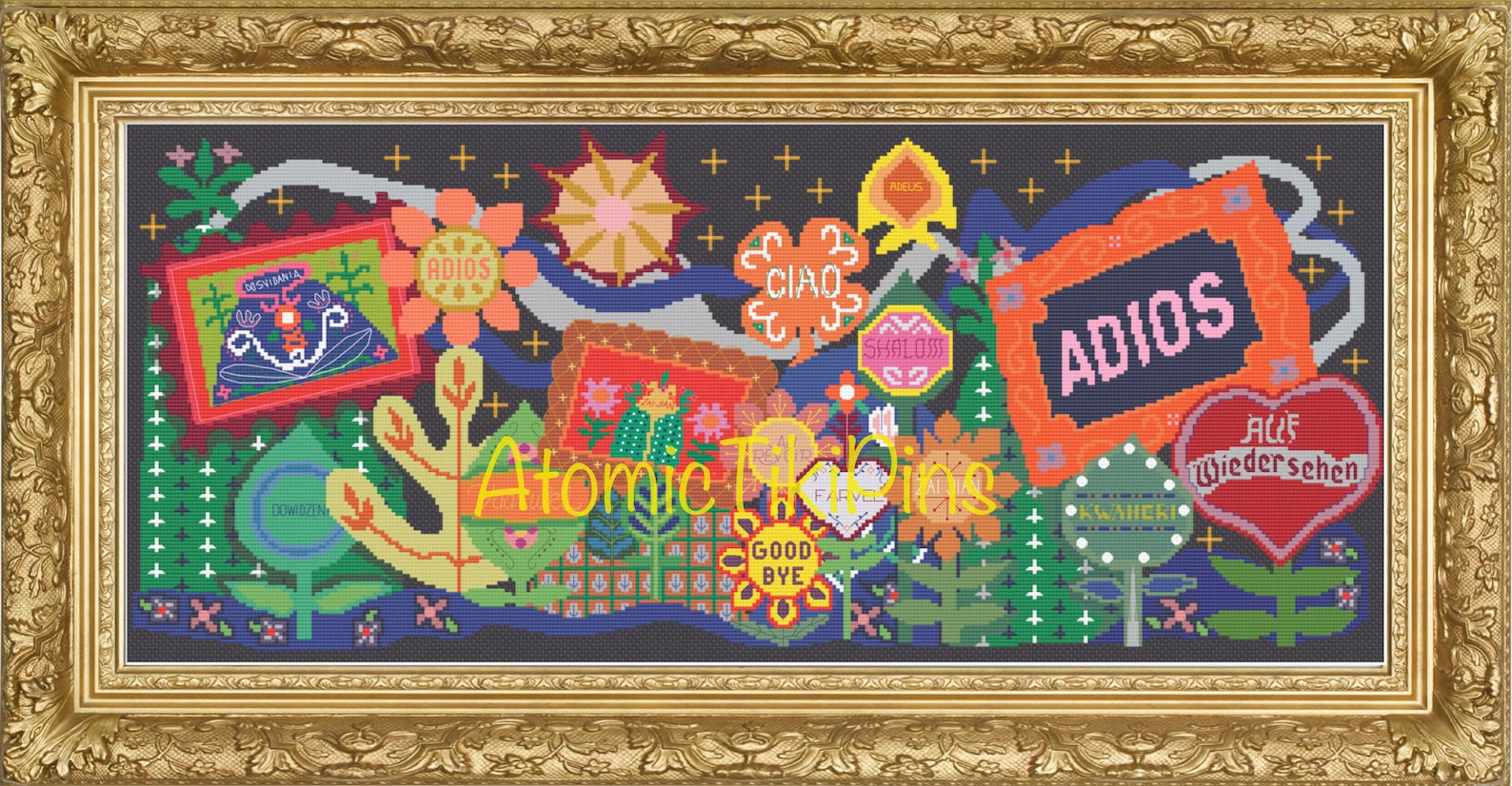 Cross Stitch Pattern Goodbye Signs - Etsy