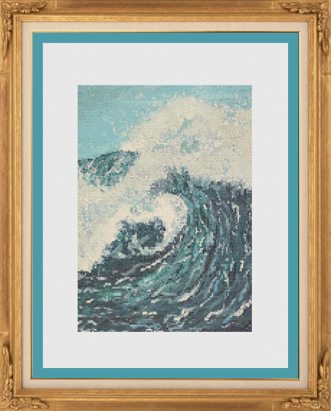 The Wave Cross Stitch Pattern - Etsy