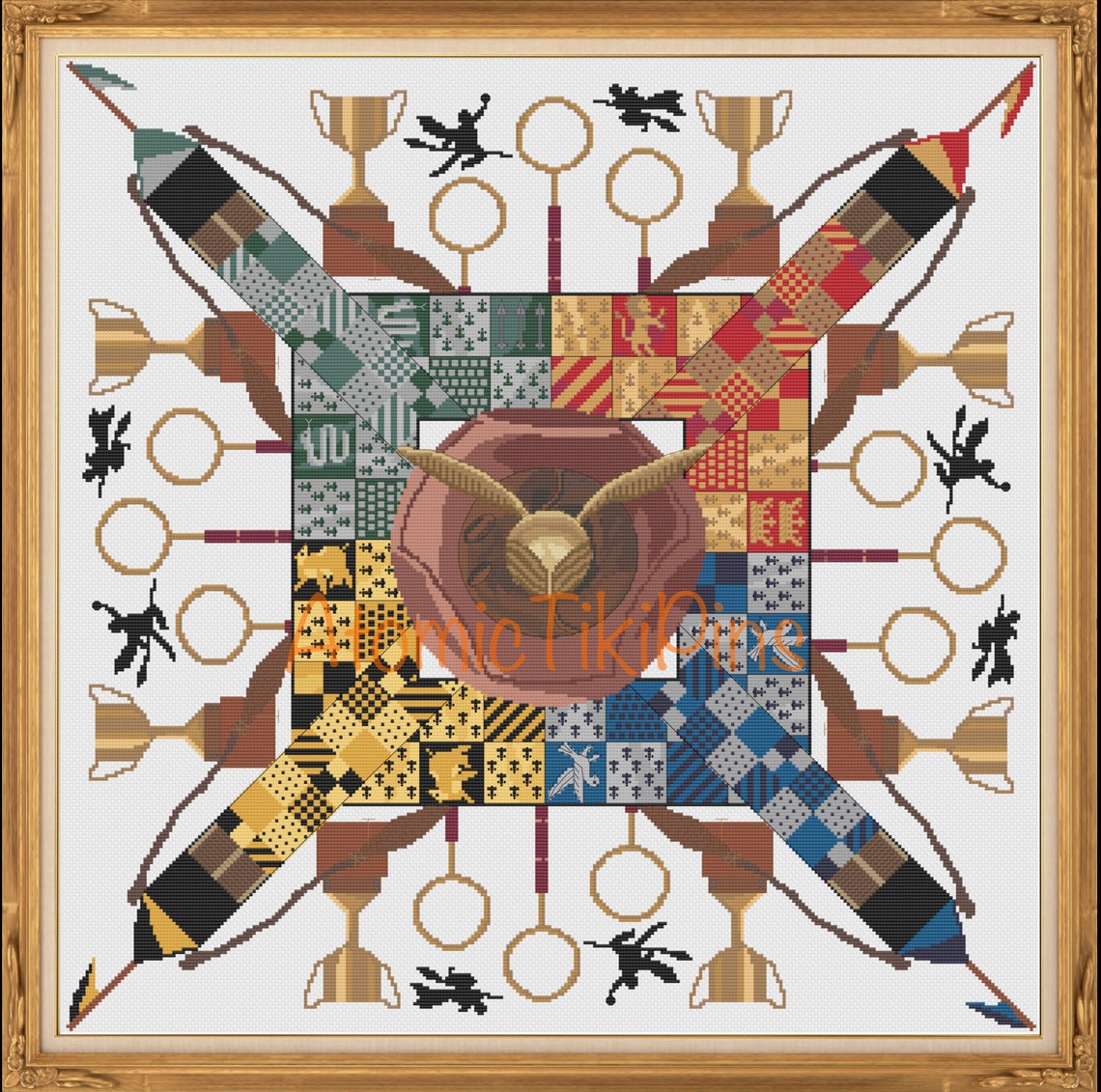 Cross Stitch Pattern: Wizard Game Mandala - Etsy