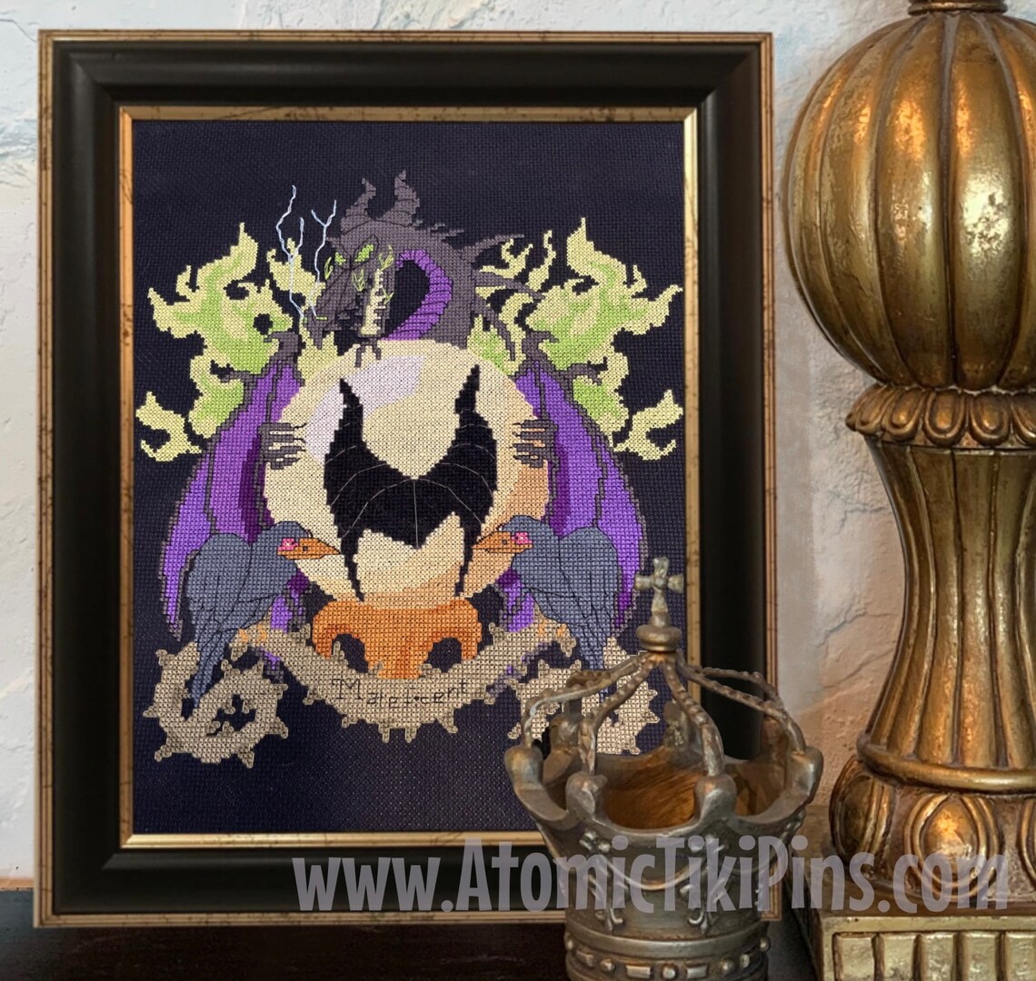 Cross Stitch Pattern: Villain Crest Evil Fairy - Etsy