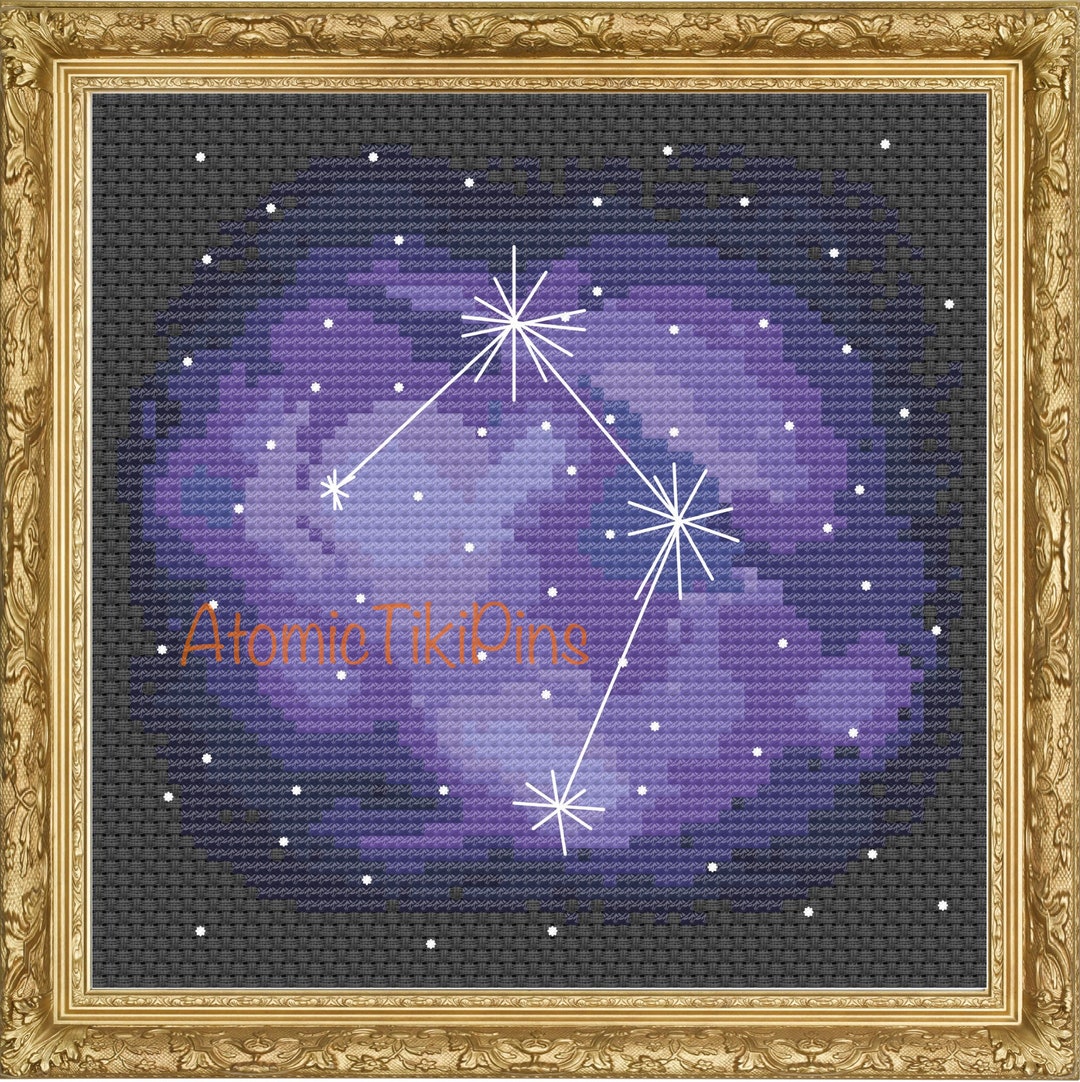 Libra Zodiac Nebula Cross Stitch Pattern - Etsy