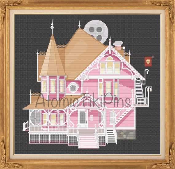 Pink Palace Victorian Cross Stitch Pattern - Etsy