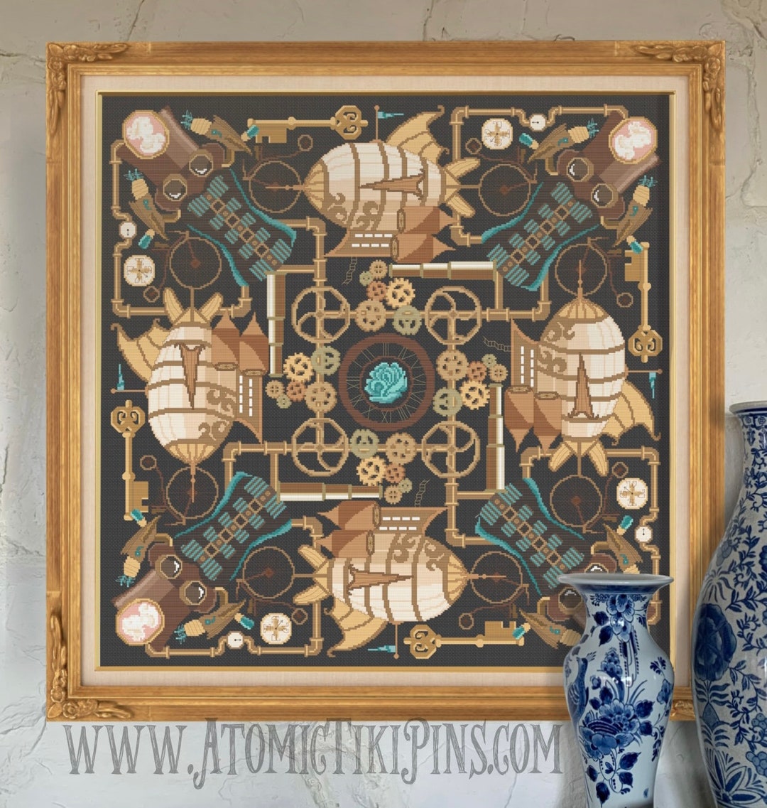 Steampunk Mandala Cross Stitch/ Needlepoint Chart - Etsy