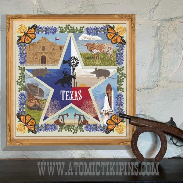 Texas Cross Stitch - Etsy