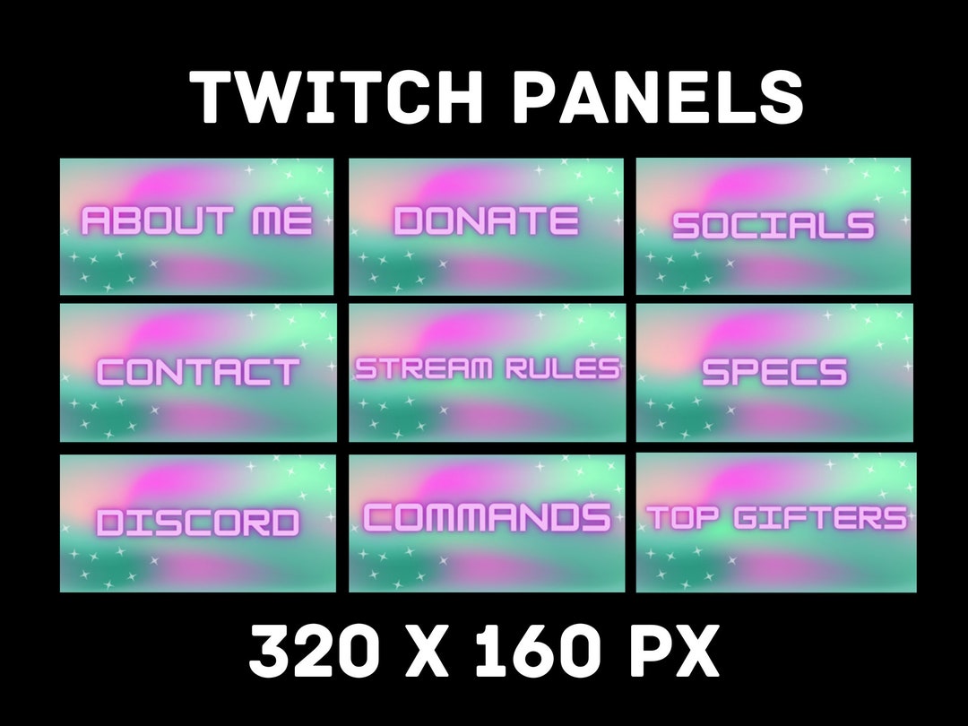 Twitch Panels - Cute Twitch Panels - Twitch Package - Panels for Twitch ...