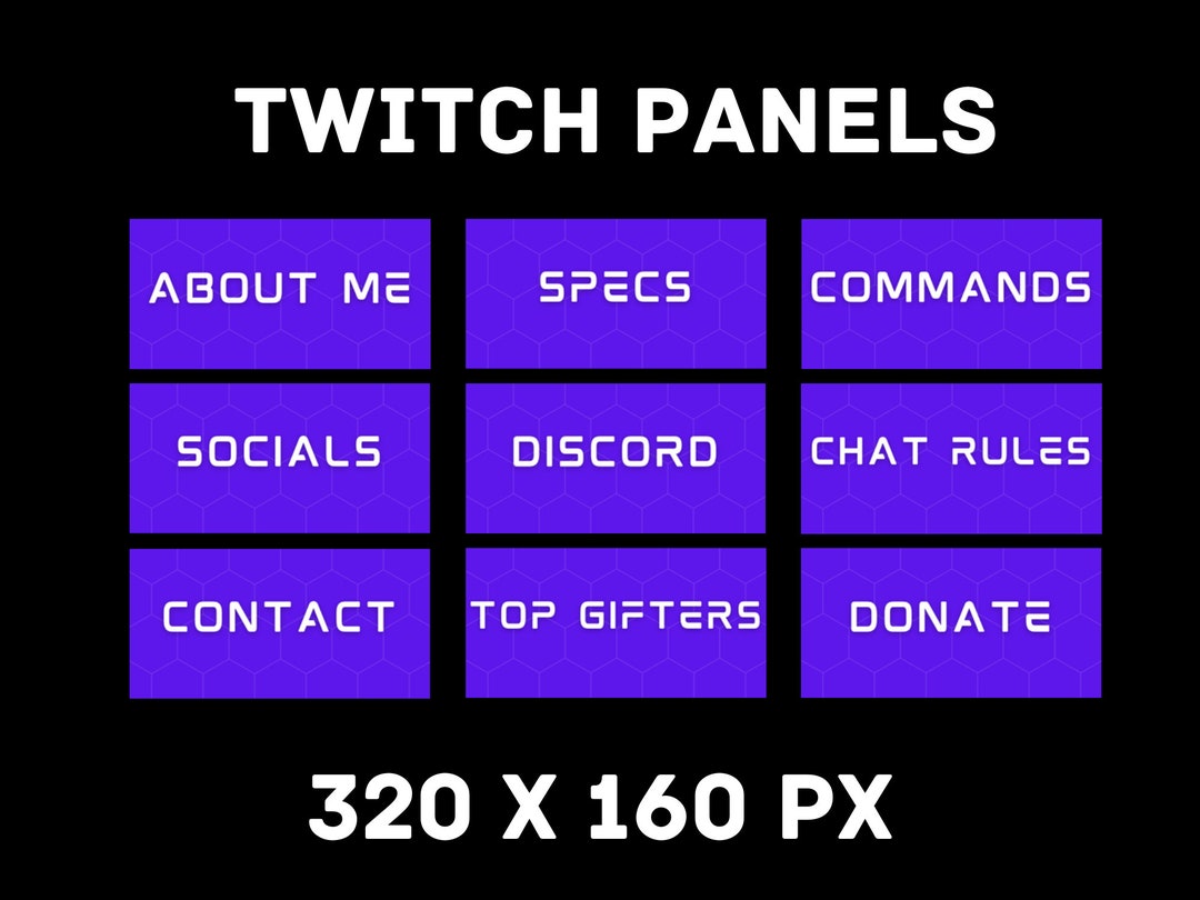 Twitch Panels - Purple Twitch Panels - Twitch Channel Theme - Twitch ...