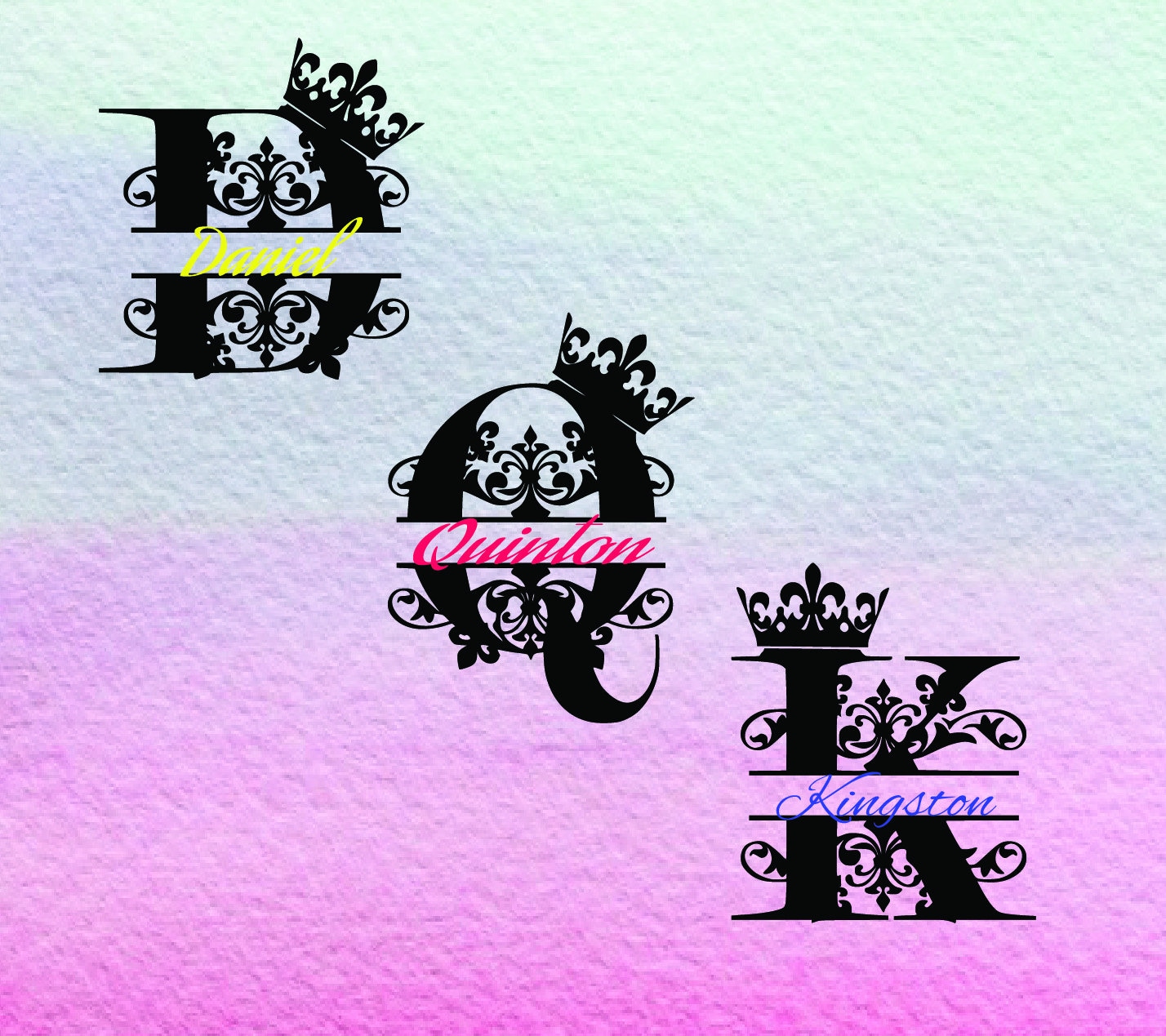 Royal King Split Monogram SVG, Royal King Letters, X-carve, Shapeoko ...