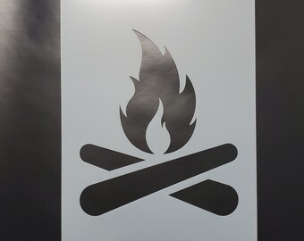 Campfire Stencil | Etsy