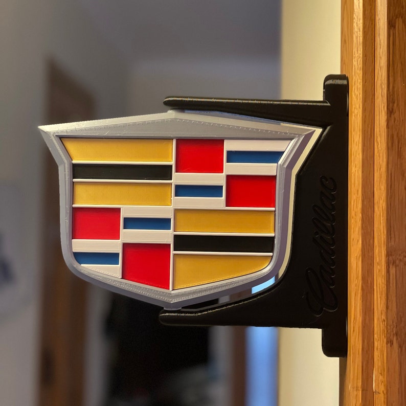 Cadillac Embossed Double Sided Logo Sign - Etsy