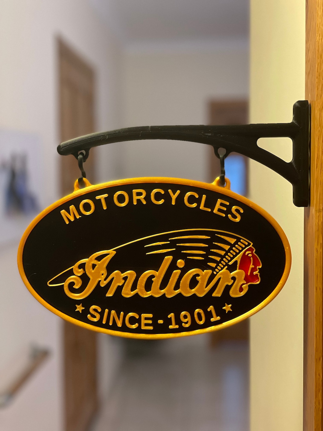 Indian Motorcycle Double Sided Wall Hanging Sign - Etsy
