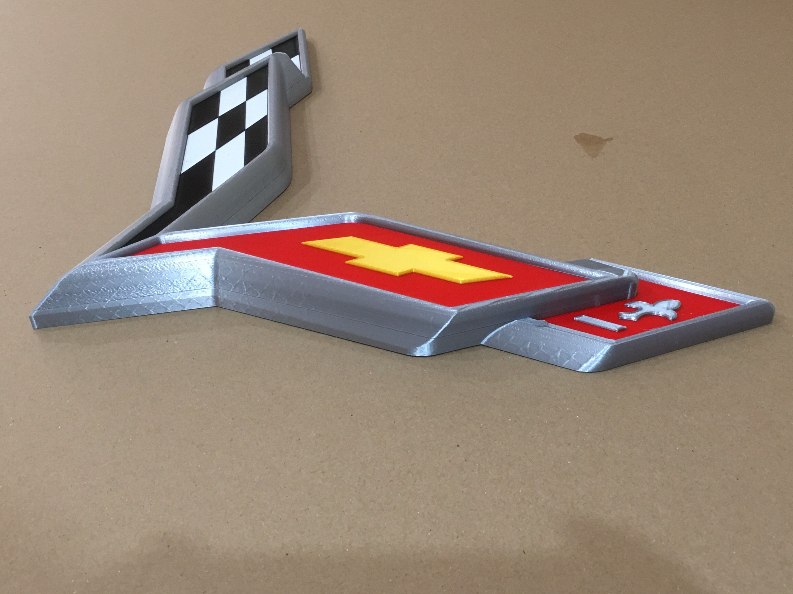 Corvette 3D Printed Large Embossed Emblem - Etsy