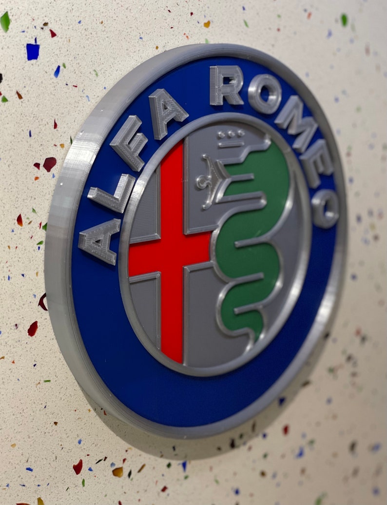 Alfa Romeo Embossed Wall Emblem - Etsy