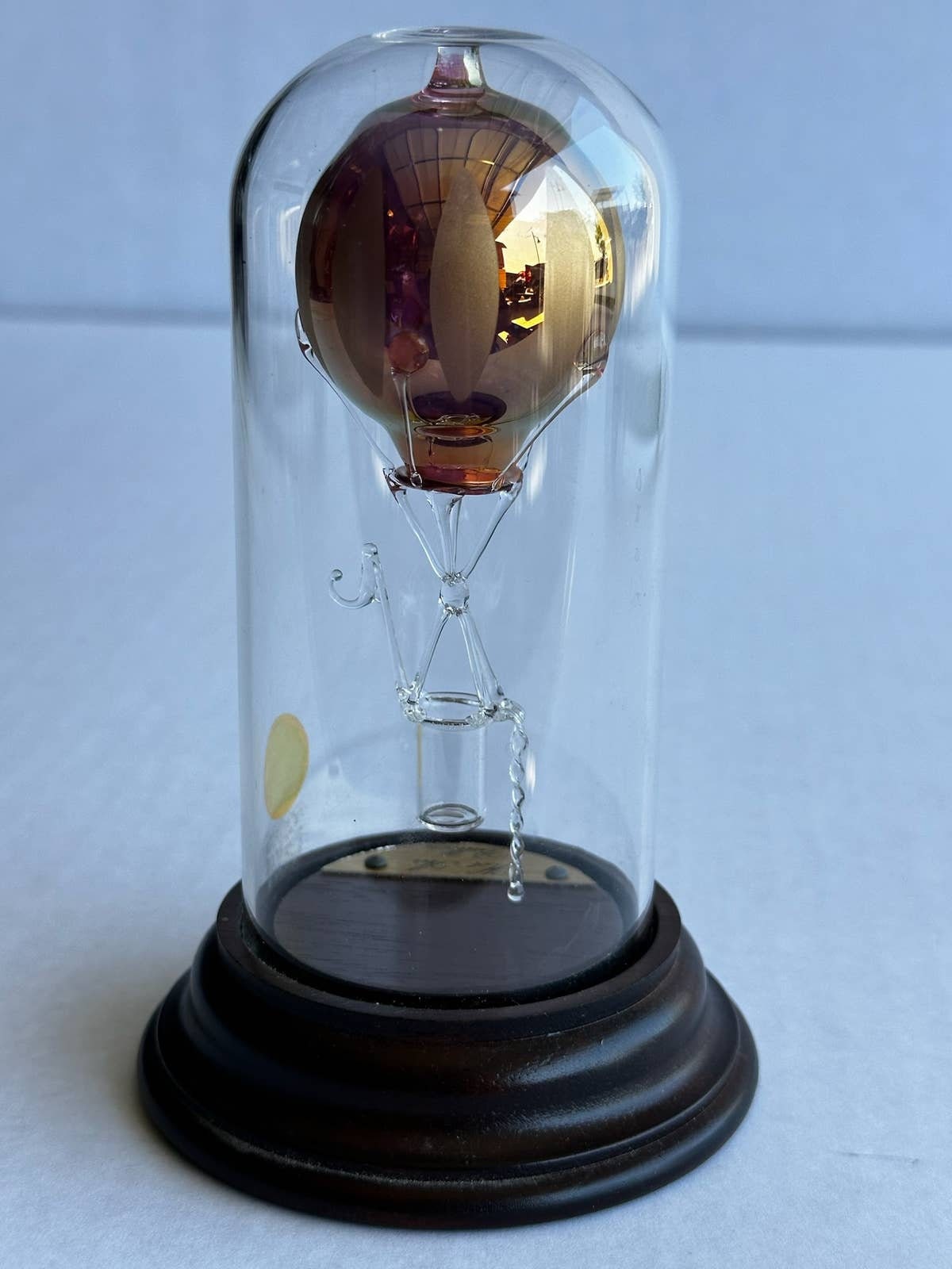 Vintage MAYFLOWER GLASS Hot Air Balloon Sculpture Balloon Under Dome W ...