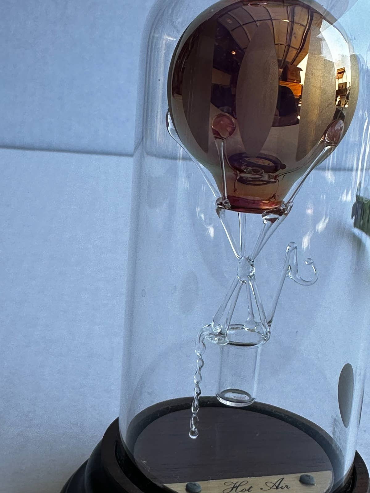 Vintage MAYFLOWER GLASS Hot Air Balloon Sculpture Balloon Under Dome W ...