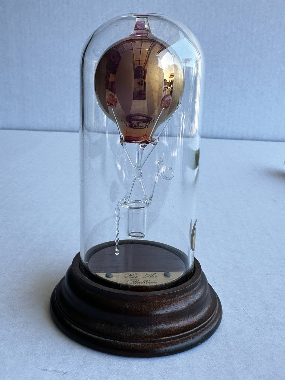 Vintage MAYFLOWER GLASS Hot Air Balloon Sculpture Balloon Under Dome W ...