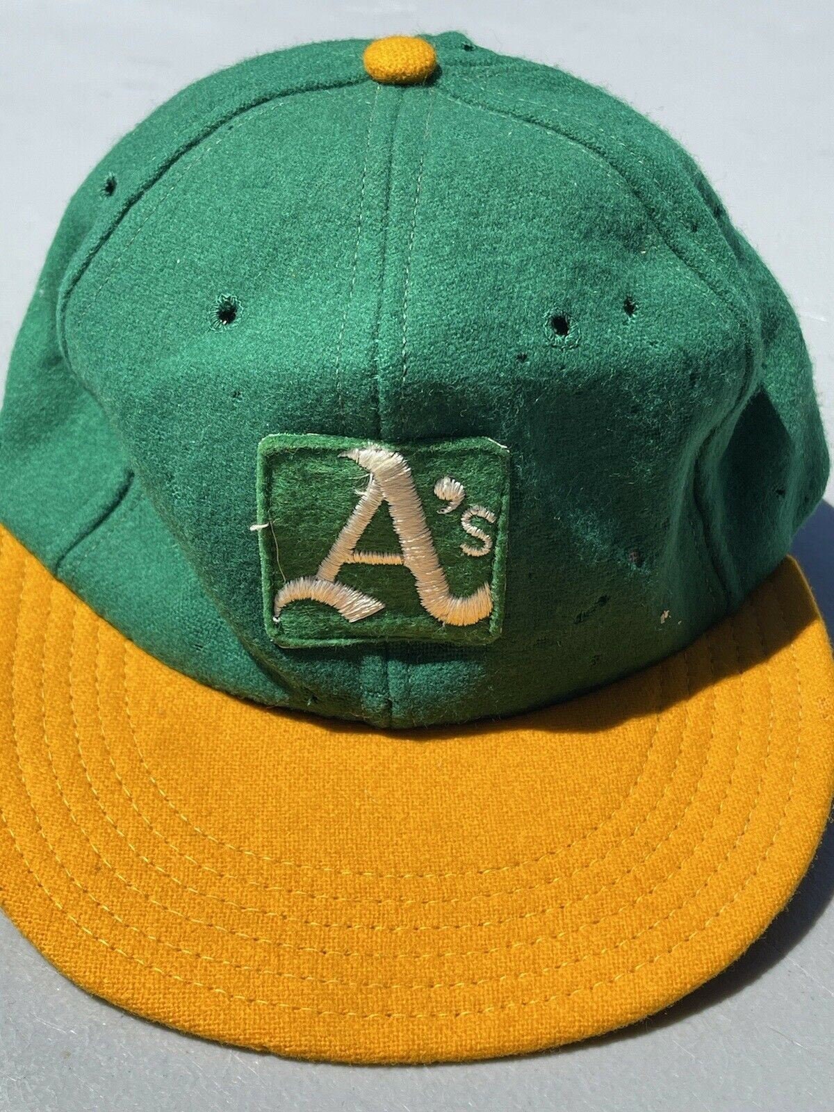 Vintage 1960s 60s Oakland Athletics A's Fitted Hat Cap Wool Baseball ...